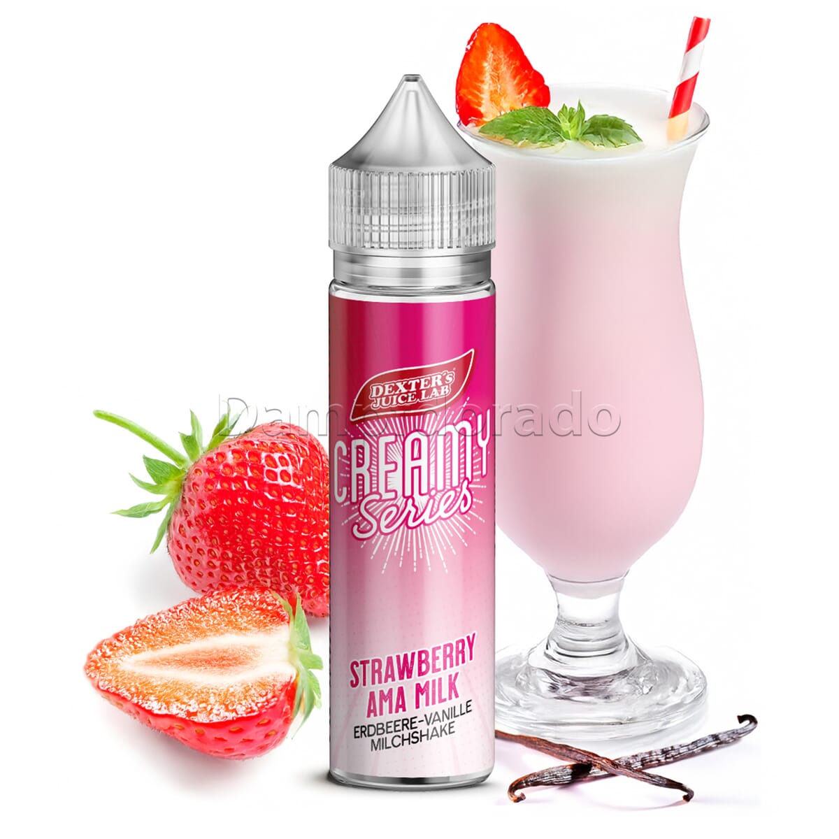 Aroma Strawberry Ama Milk | Dexters Juice Lab | Dampfdorado