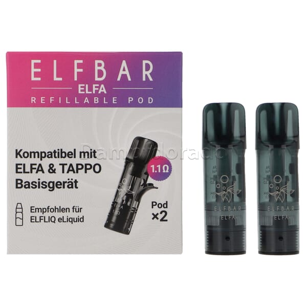 2 Elf Bar ELFA Leerpods mit Coil | Dampfdorado