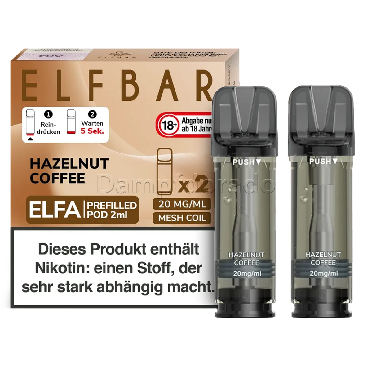 Elf Bar Elfa Pods hazelnut coffee | Dampfdorado